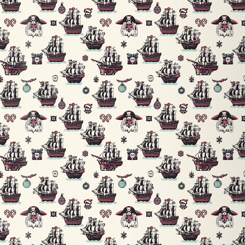 Wrapping Paper: Pirate, Christmas {gift Wrap, Birthday, Holiday ...