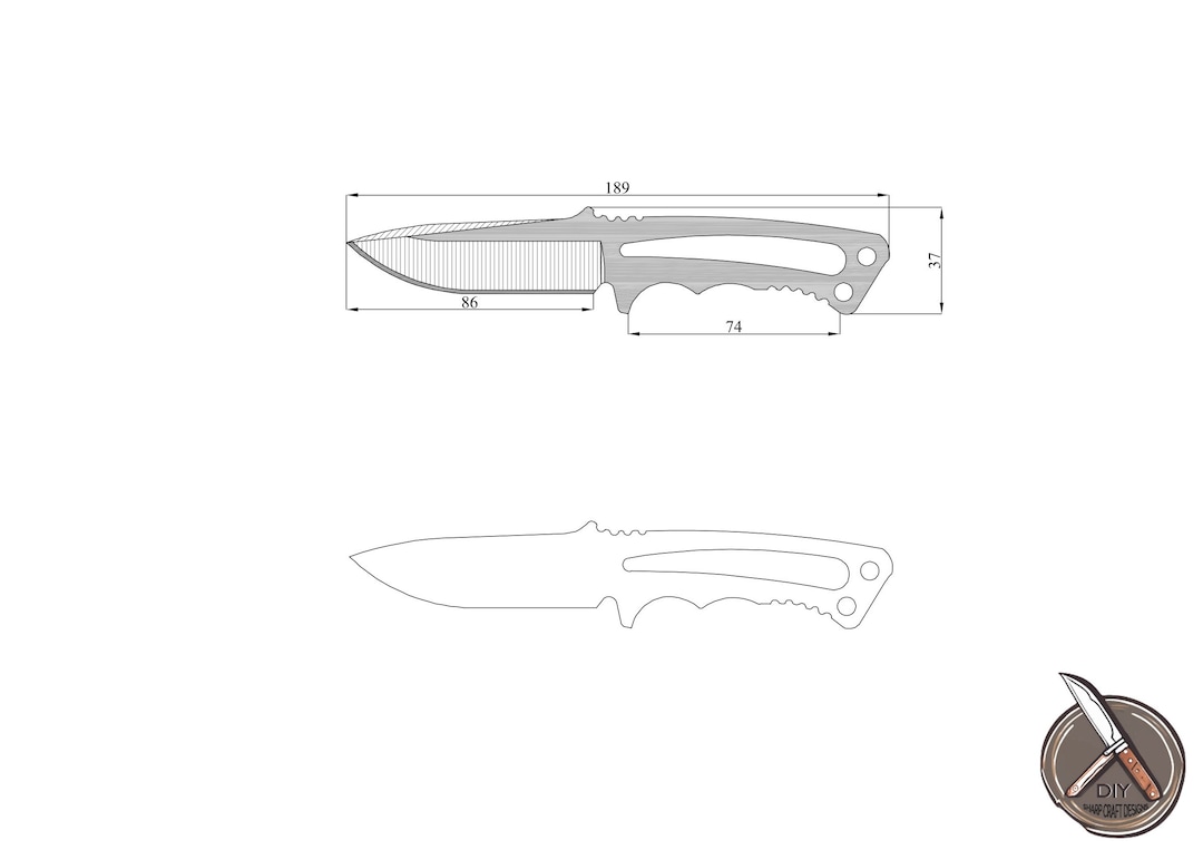 Complete Knife Template & Plan - Precision DIY Knife Making, Instant ...