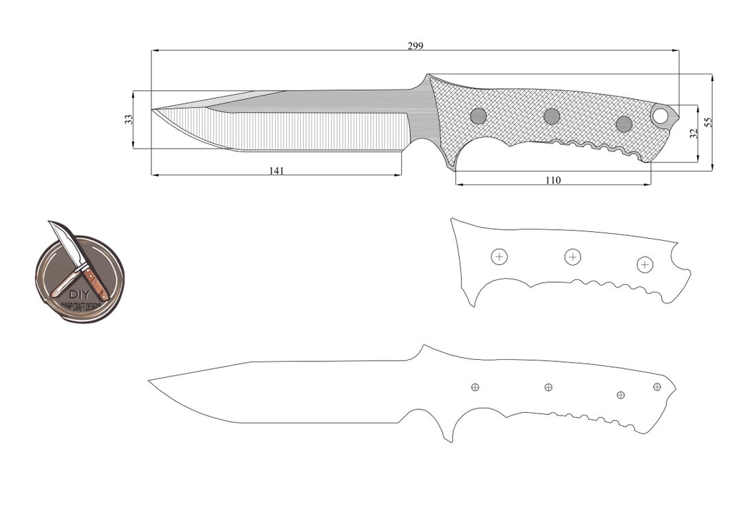 Multi-purpose Knife Template | Versatile Survival Knife Design ...