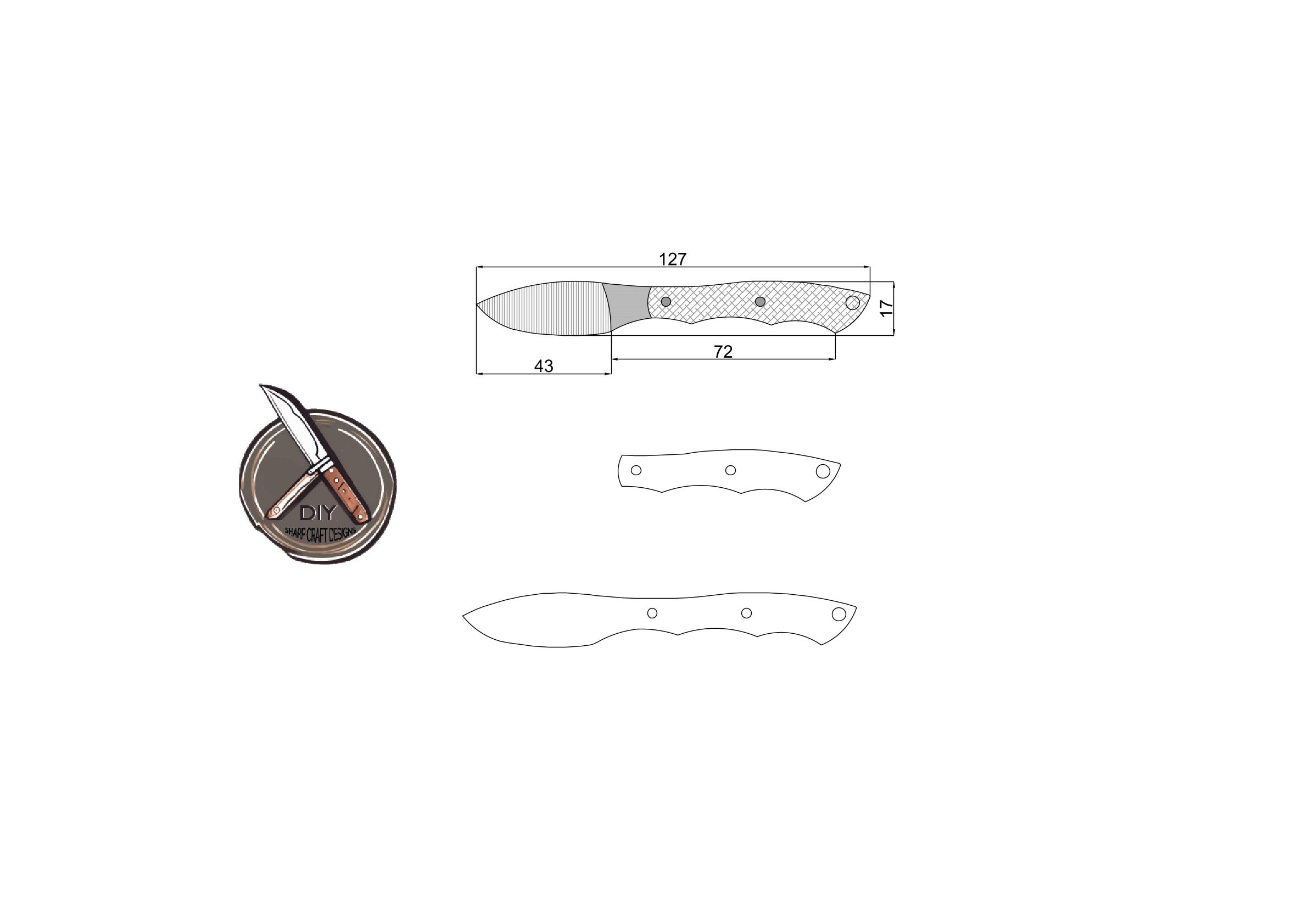 Small Utility Knife Design | High-quality Pdf, DWG, and DXF Files | DIY ...