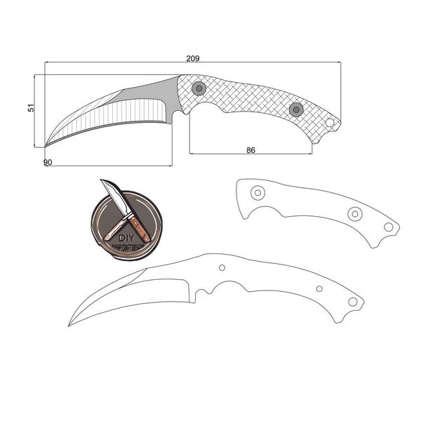 Karambit Template - Etsy