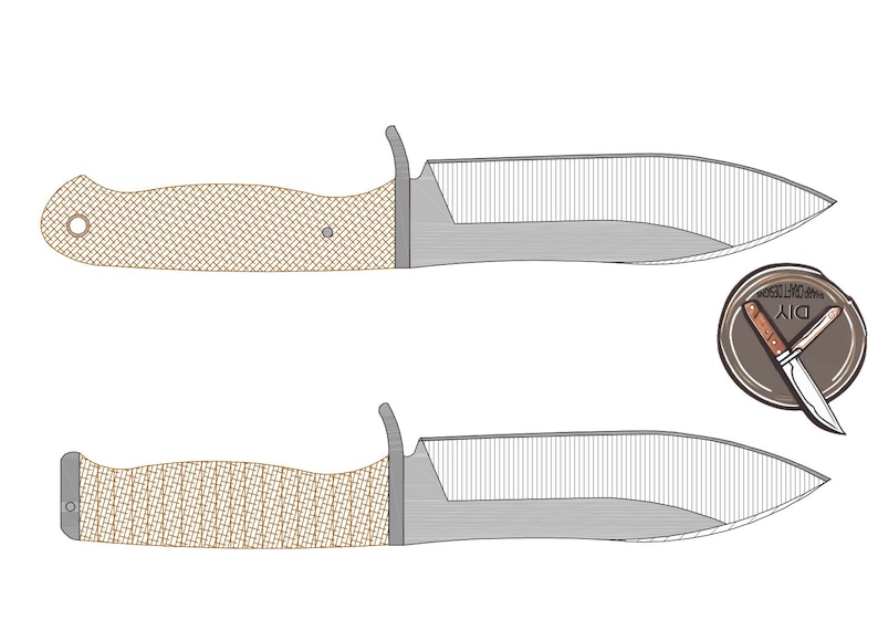Multi-purpose Knife Design Template Craft Your Own Blade With PDF, DWG ...