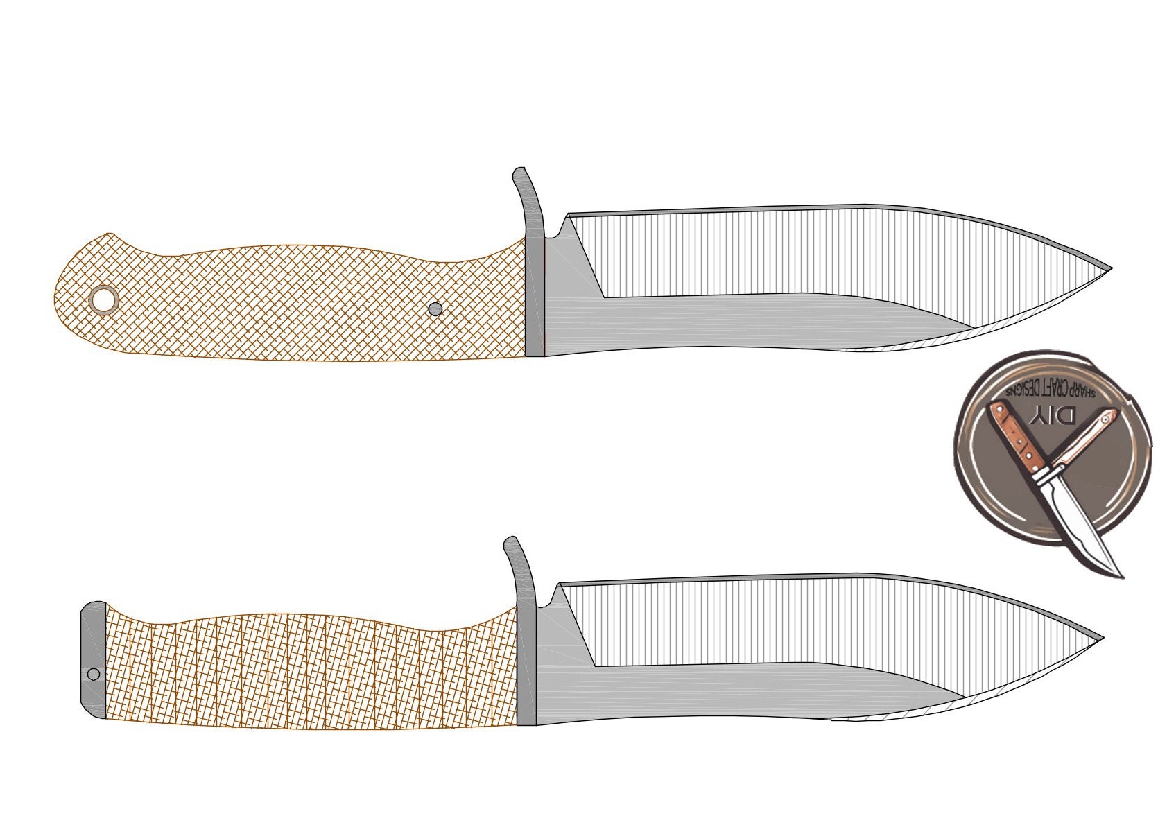 Multi-purpose Knife Design Template - Craft Your Own Blade With PDF ...
