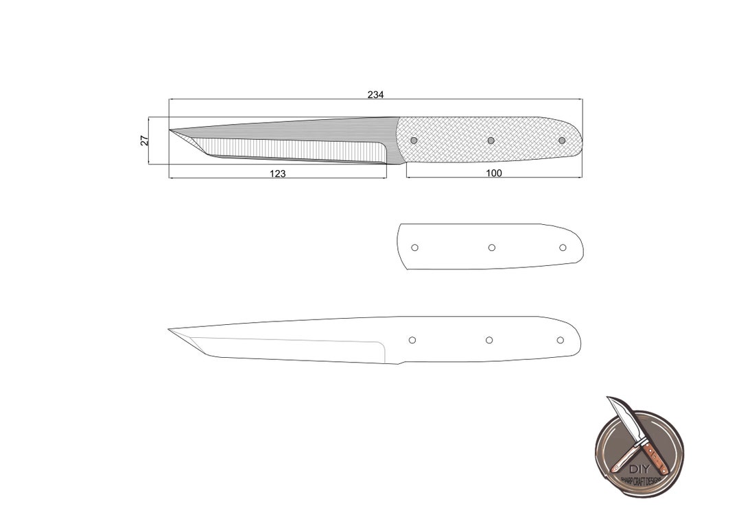 Classic Slicing Knife Digital Template,professional Chef's Slicer ...