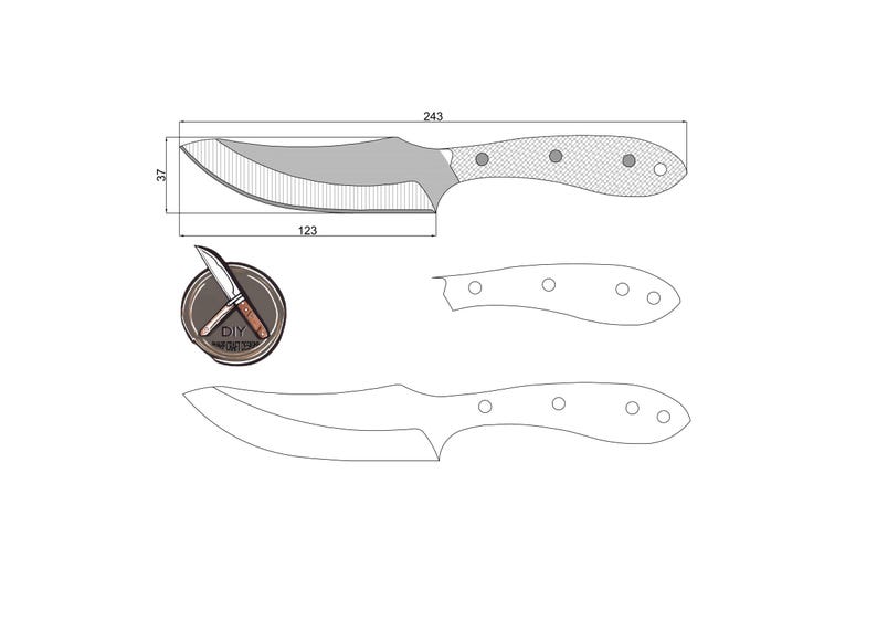 Traditional Cleaver Knife Design | Pdf, DWG, and DXF Files | Handmade ...