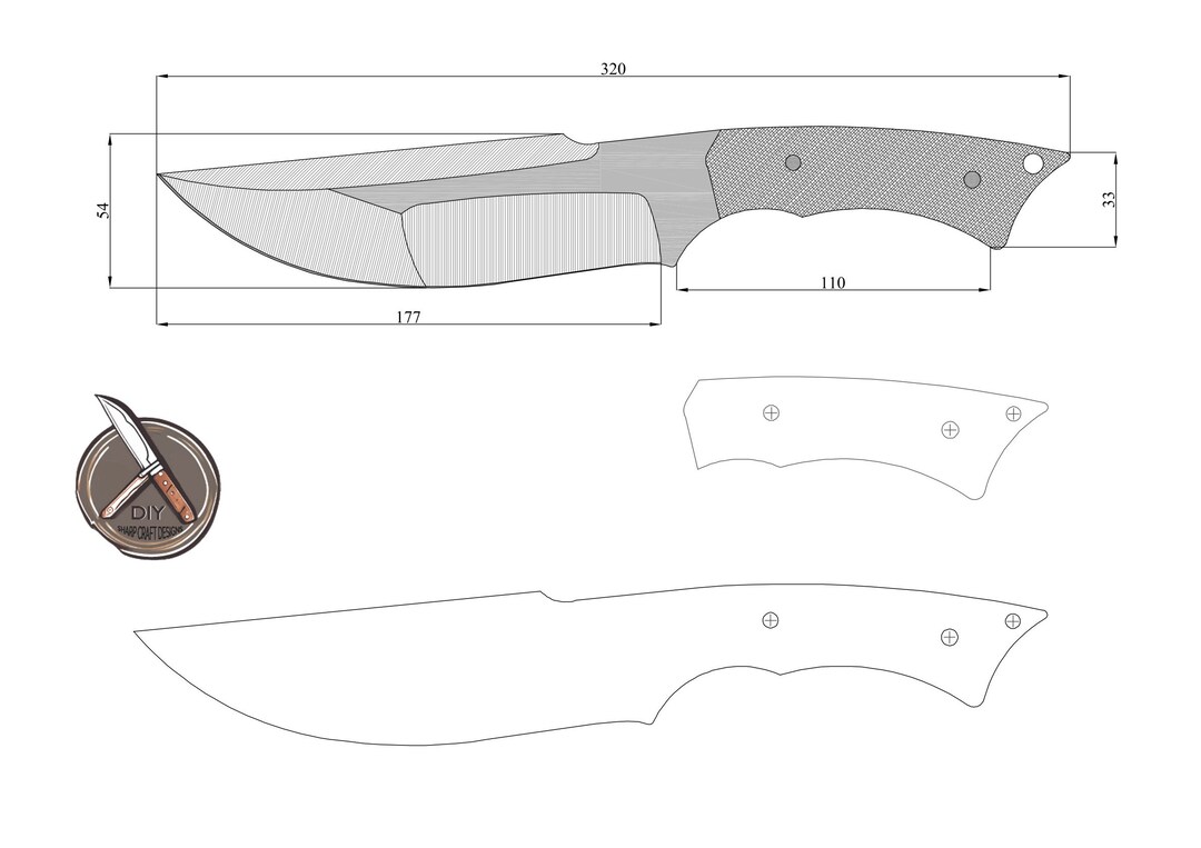 Projeto elegante de faca de chef, design de faca de cozinha ...