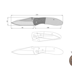 Sleek Folding Knife Design Blueprint, Tactical EDC Craftsmanship Guide ...