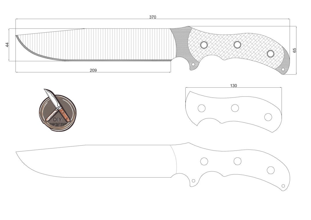 Sleek Chef's Knife Digital Template - Perfect Kitchen Accessory PDF ...