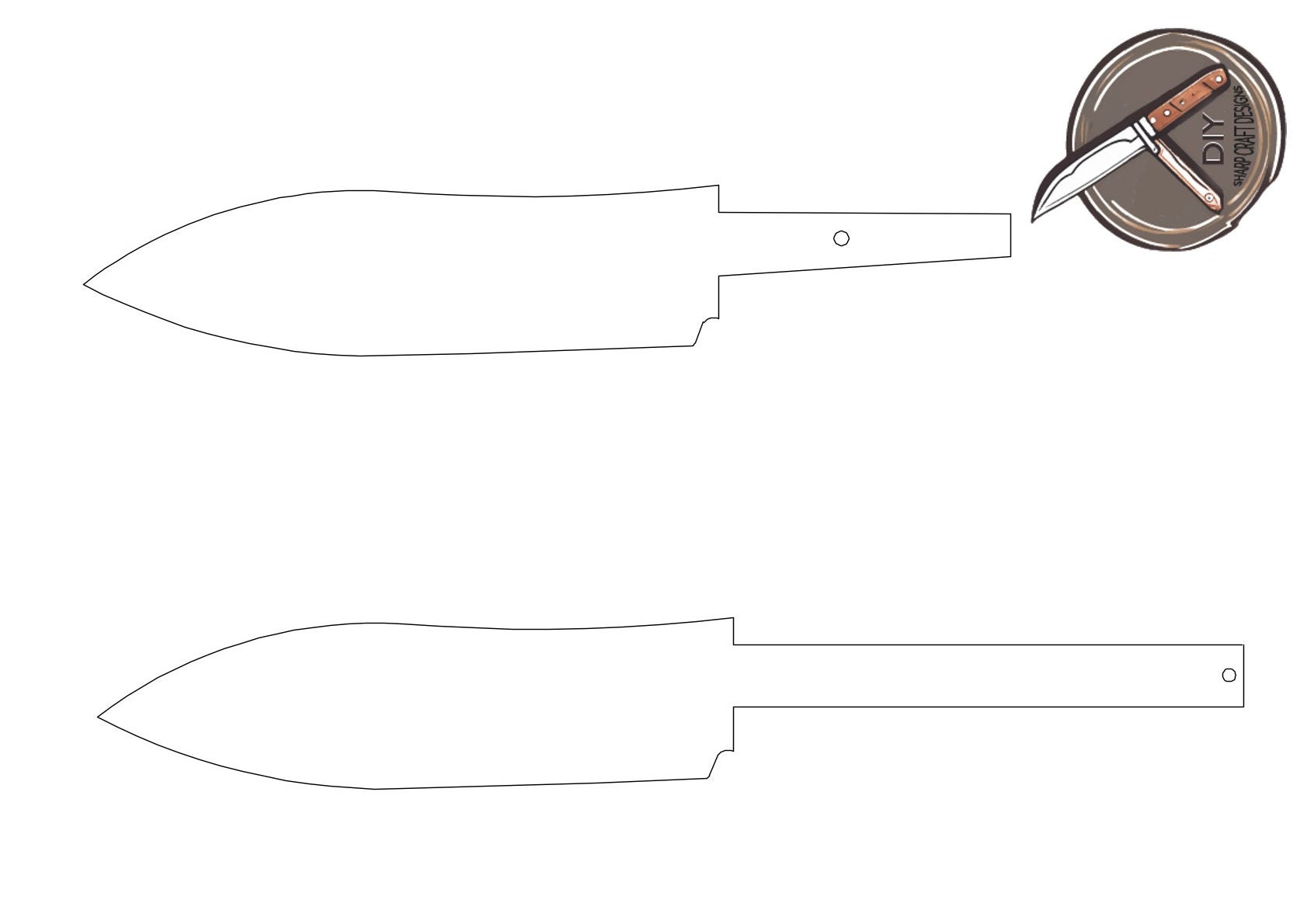 Multi-purpose Knife Design Template Craft Your Own Blade With PDF, DWG ...