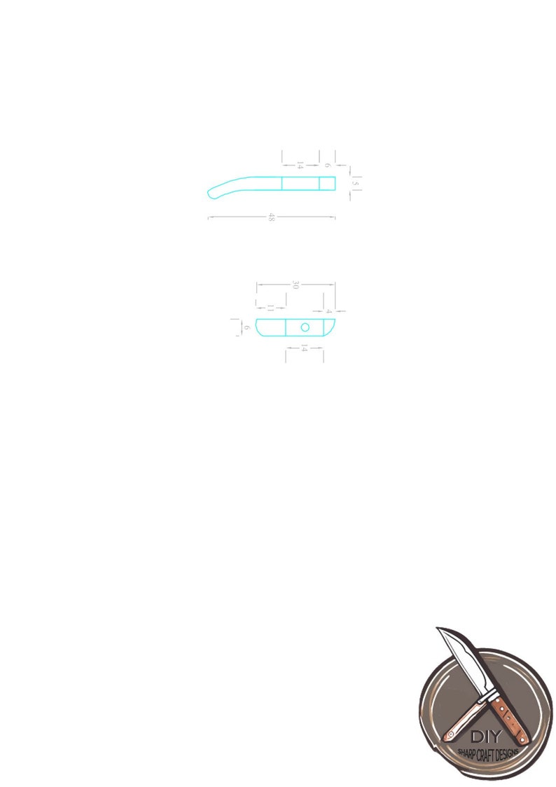 Multi-purpose Knife Design Template Craft Your Own Blade With PDF, DWG ...