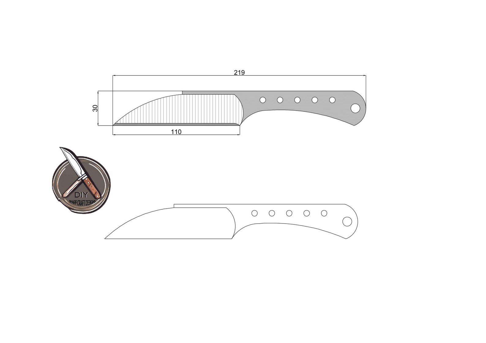 Traditional Cleaver Knife Design | Pdf, DWG, and DXF Files | Handmade ...