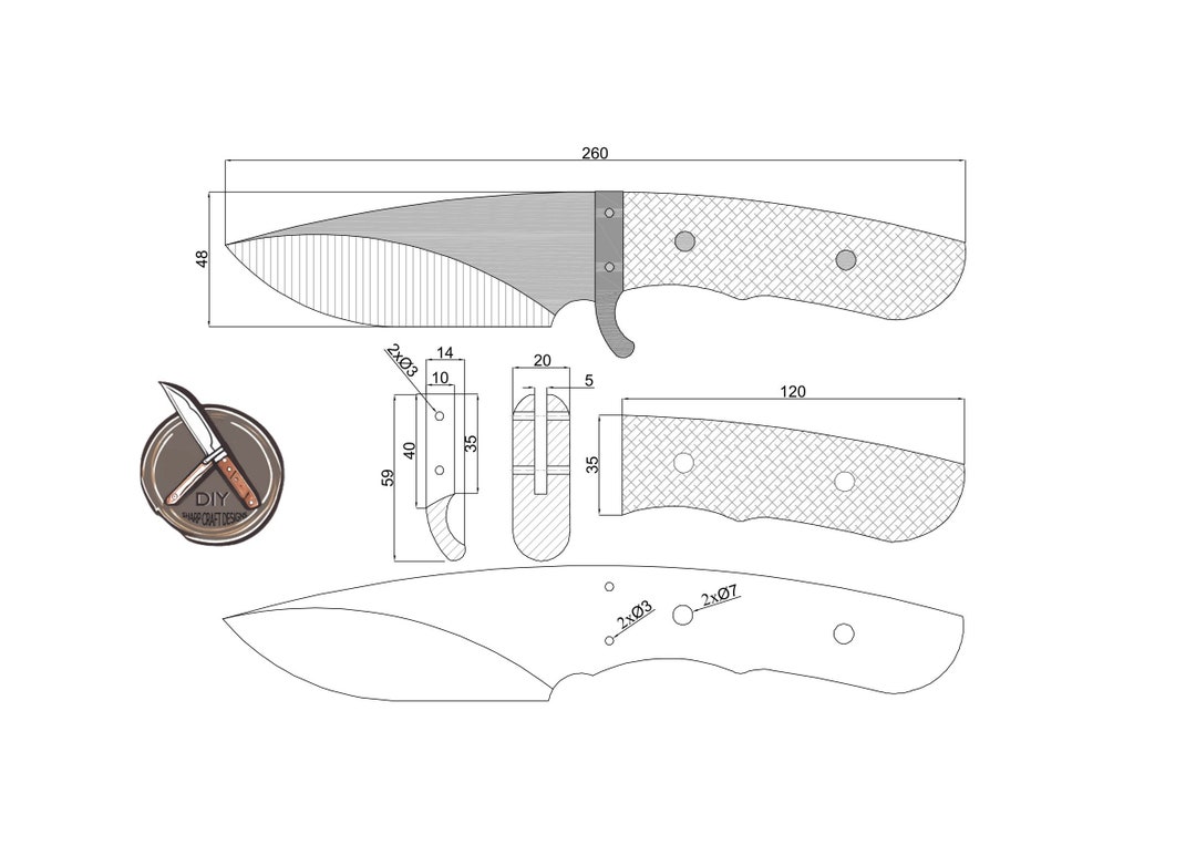 Ultimate Fillet Knife Digital Template for Anglers - PDF, DXF, DWG ...
