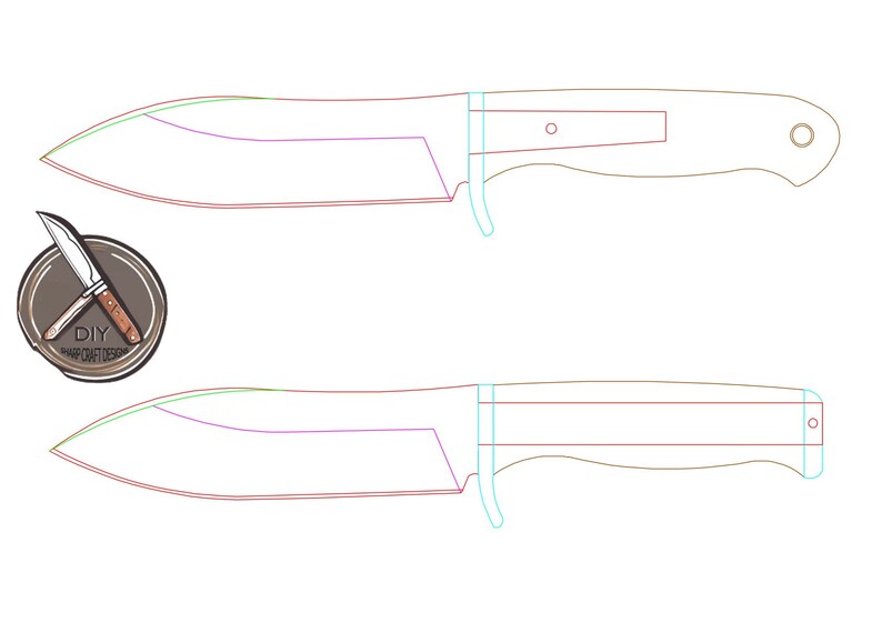 Multi-purpose Knife Design Template - Craft Your Own Blade With PDF ...