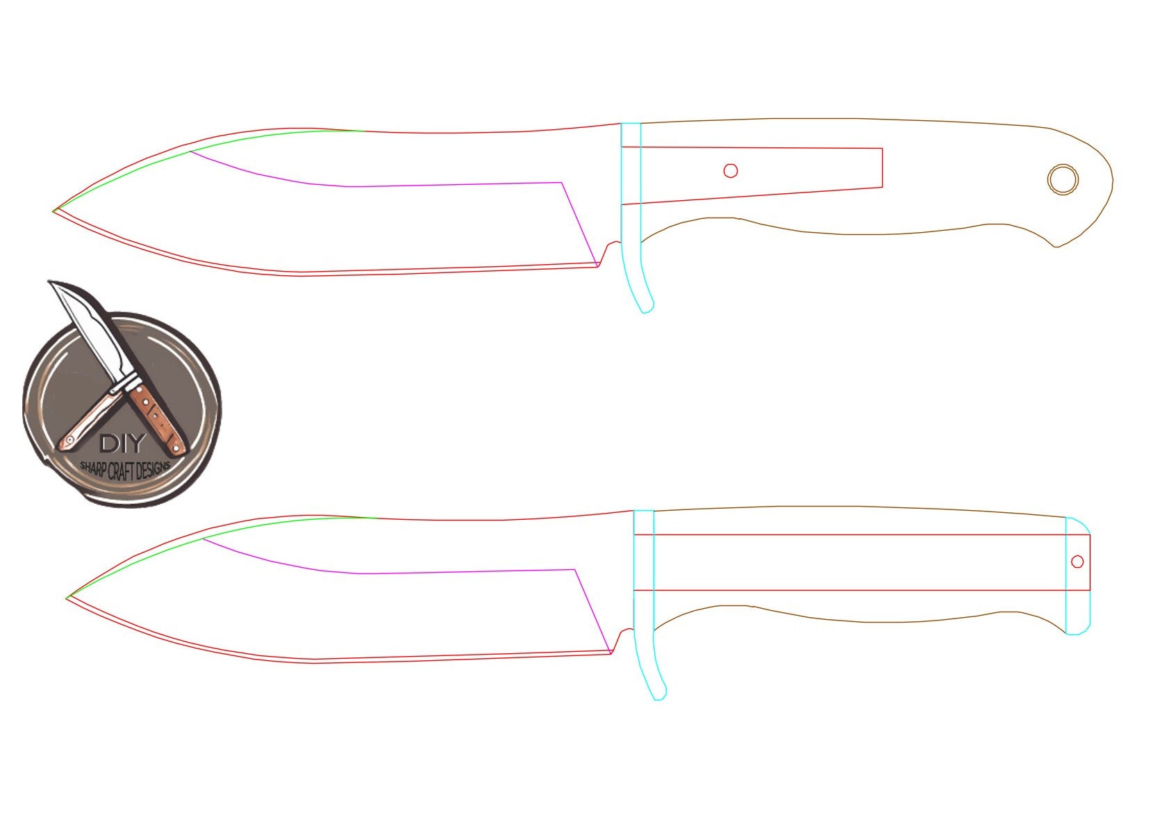 Multi-purpose Knife Design Template - Craft Your Own Blade With PDF ...