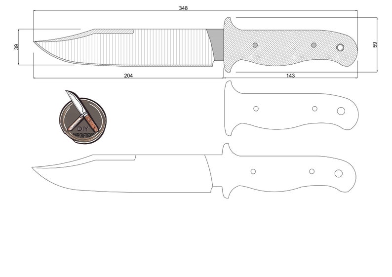 Design de faca tática grande | Arquivos pdf, DWG e DXF de alta ...