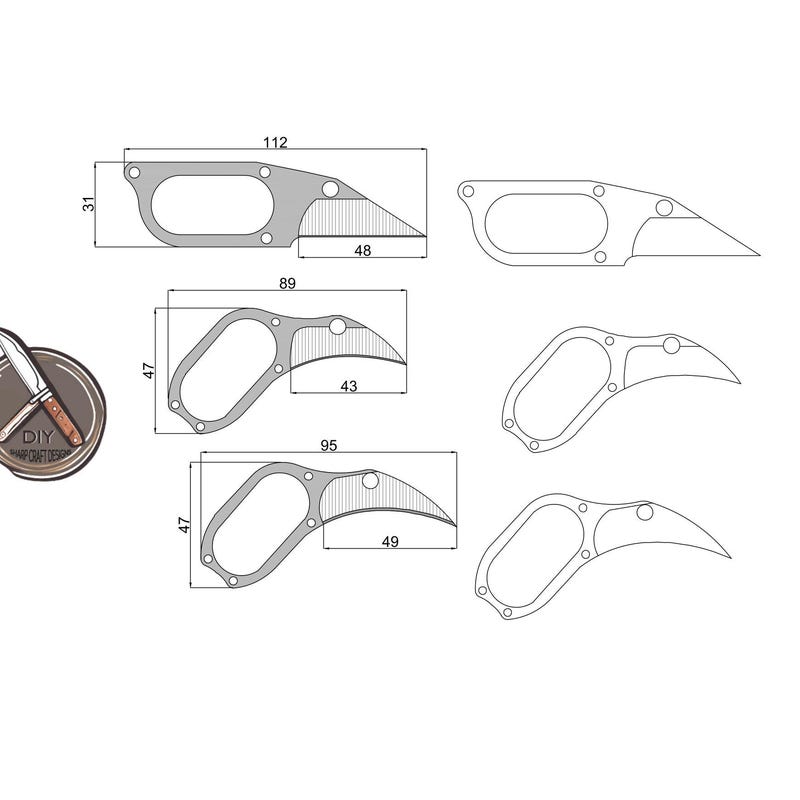 Karambit Knife Template - Etsy