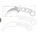 Ergonomic Karambit Knife Template Easy-to-follow Crafting Plan ...