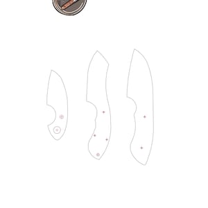 Three-size Knife Set Templates | Versatile Utility Blade Blueprints ...