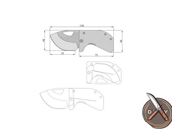 Knife Drawing/knife Sketch/knife Templates Printable/custom Knife ...