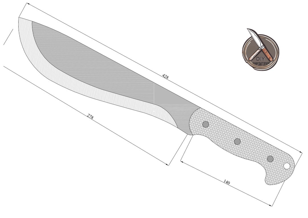 Artisan Machete Crafting Design - Digital Template in PDF, DWG, DXF - Etsy