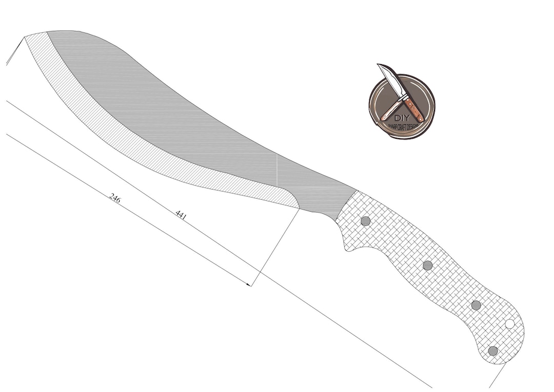 Elegant Machete Design Plan Detailed Knife Template - Etsy