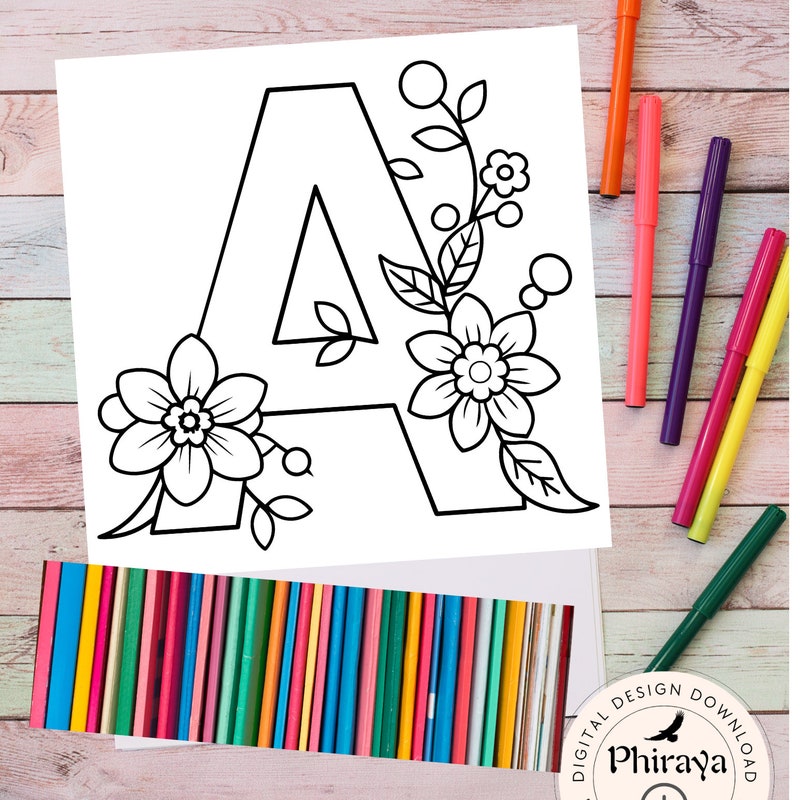 5 Inch Flower Letters - Etsy