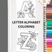 26 Alphabets Coloring Book, A-Z Letters Coloring, Letters With Flowers ...