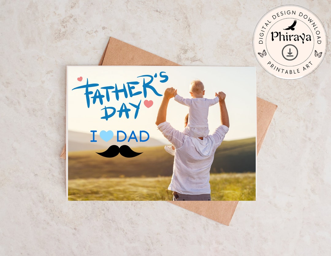 Happy Father's Day Digital Card / Digital Design of Card / Printable ...