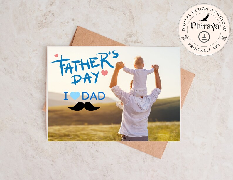 Happy Father's Day Digital Card / Digital Design of Card / Printable ...