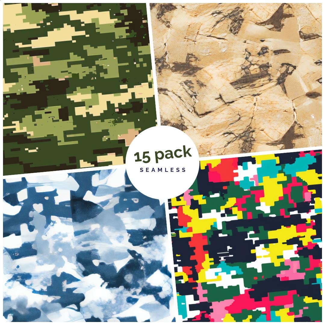 15 Digital Camouflage Print Seamless - Etsy