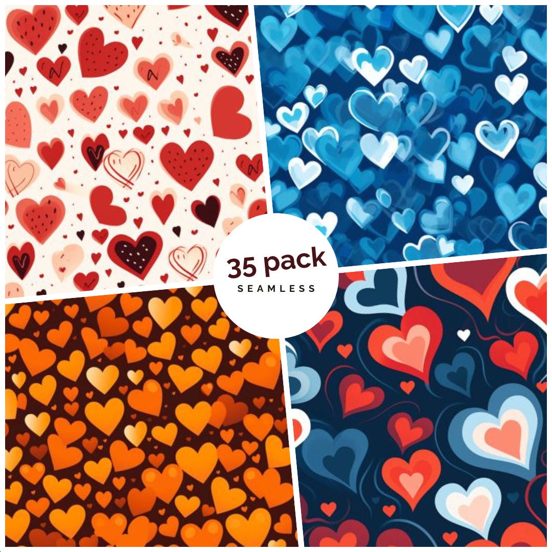 35 Heart Shape Seamless - Etsy