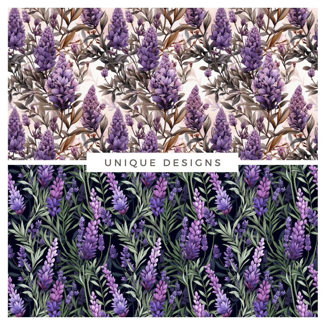 10 Lavender Floral Pattern Seamless Prints - Etsy