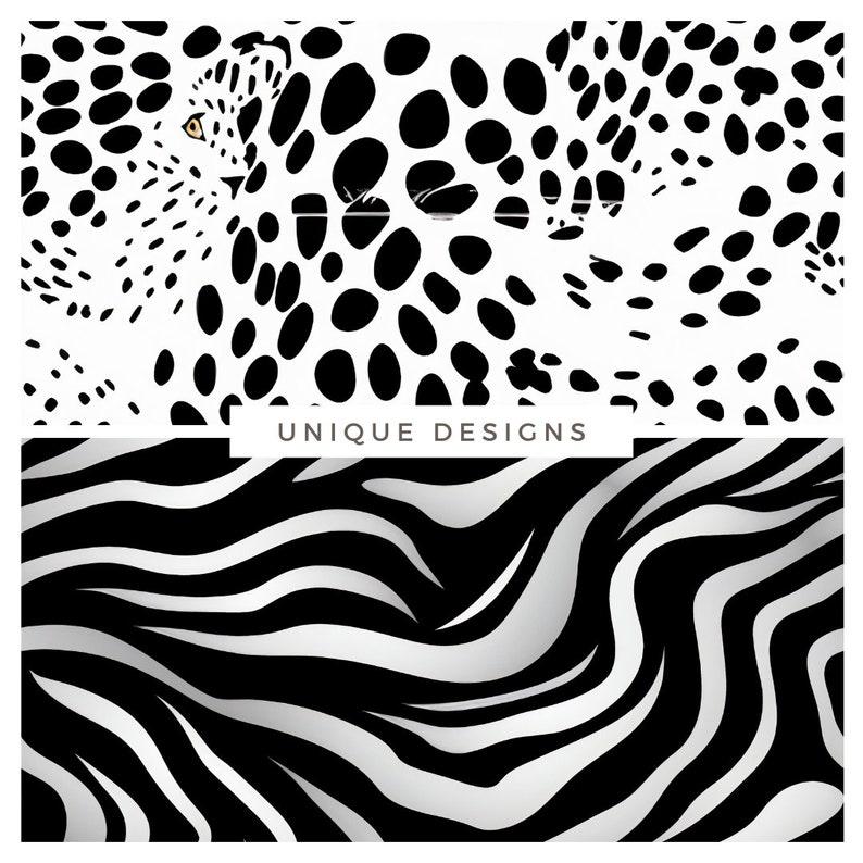 10 Black & White Animal Print Seamless - Etsy