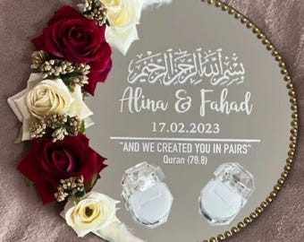 Nikkah, Ring Plate,resin Ring Plate, Round Custom Resin Ring Plate ...