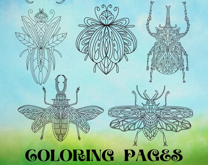 INSECT THUMBPRINT ART, I Love Bugs Fingerprint Art, Bugs Digital ...