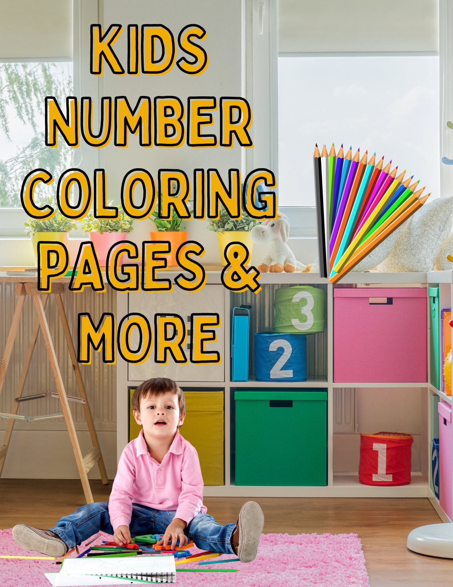 Number Coloring Pages - Etsy