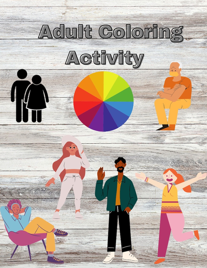 Adult Digital Coloring Page Activity for Relaxation - Etsy