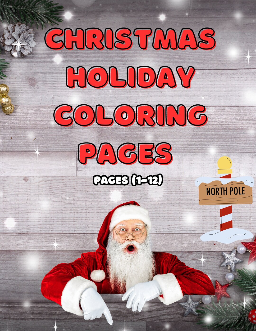 Holiday Christmas Coloring Pages - Etsy