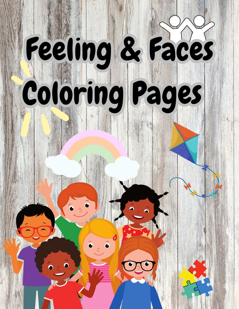 Digital Emotion & Feelings Coloring Pages - Etsy