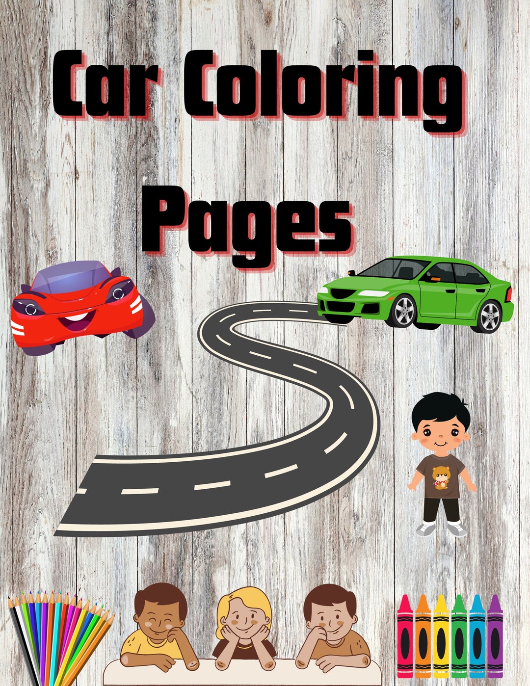 Digital Car Themed Coloring Pages for Kids - Etsy