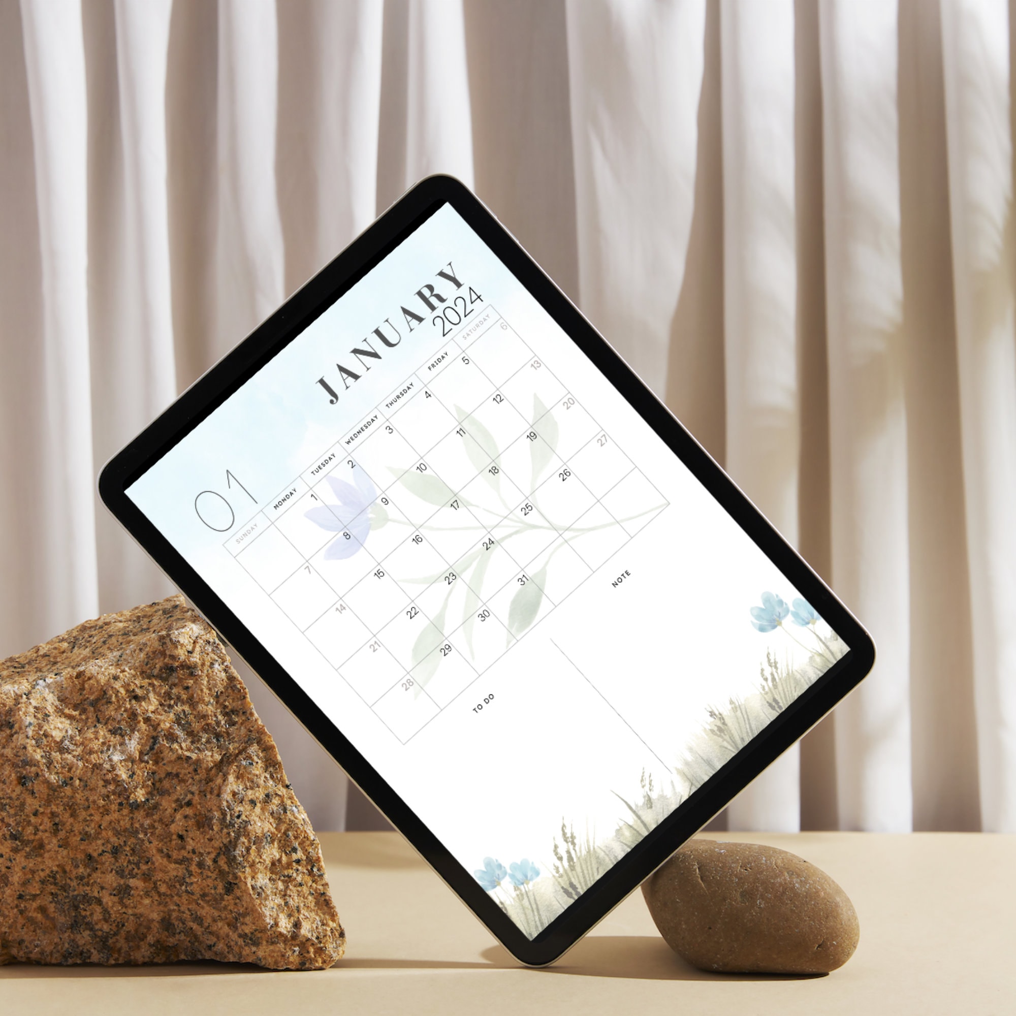 Printable Calendar 2024 Monthly Digital Planner 2024 - Etsy