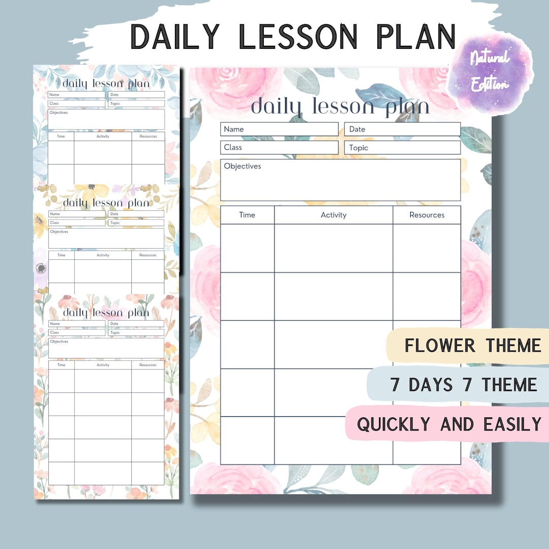 Lesson Plan Template | Digital Teacher Planner 2025 UNDATED | Goodnotes ...