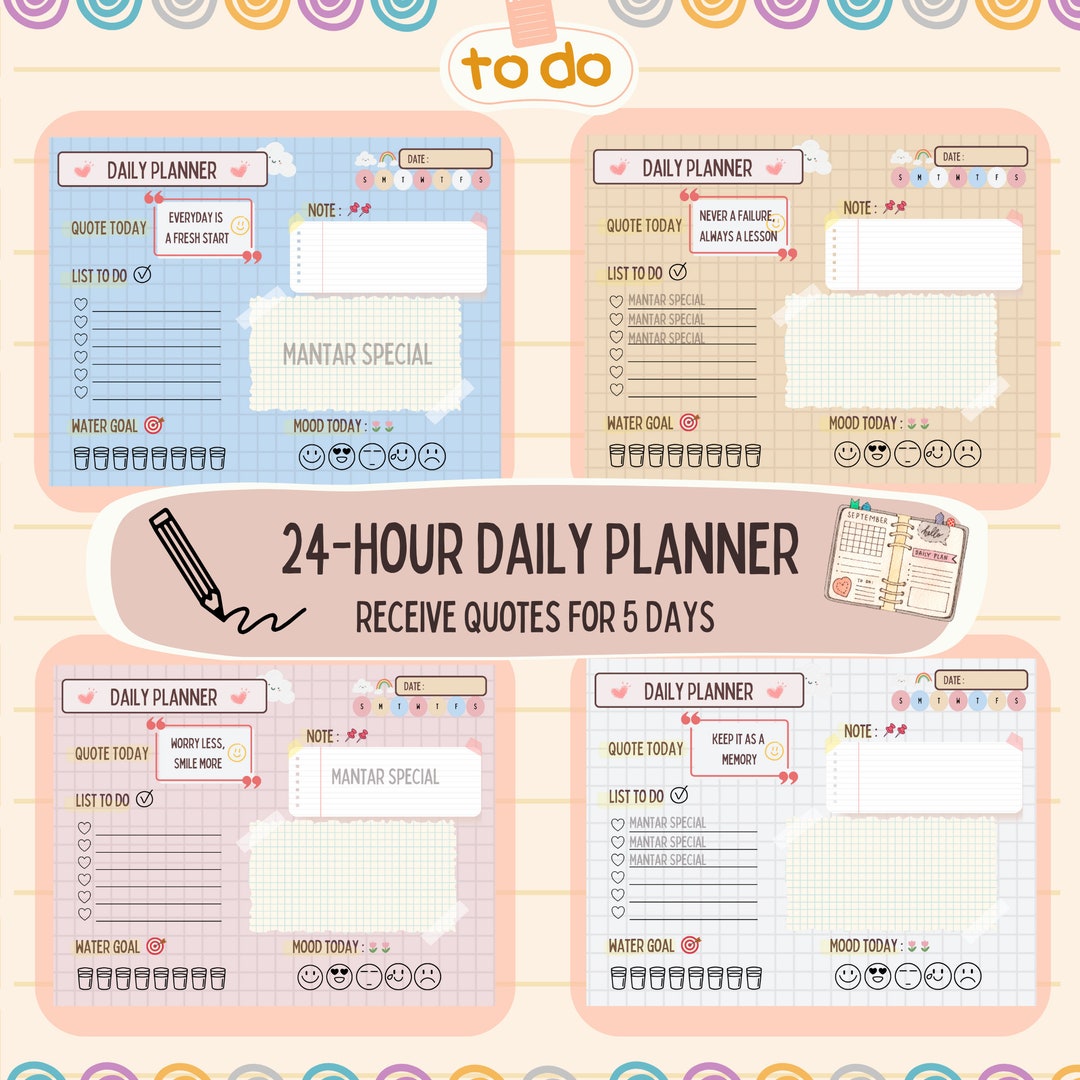 Motivation Daily Planner Digital Product This Girl - Etsy