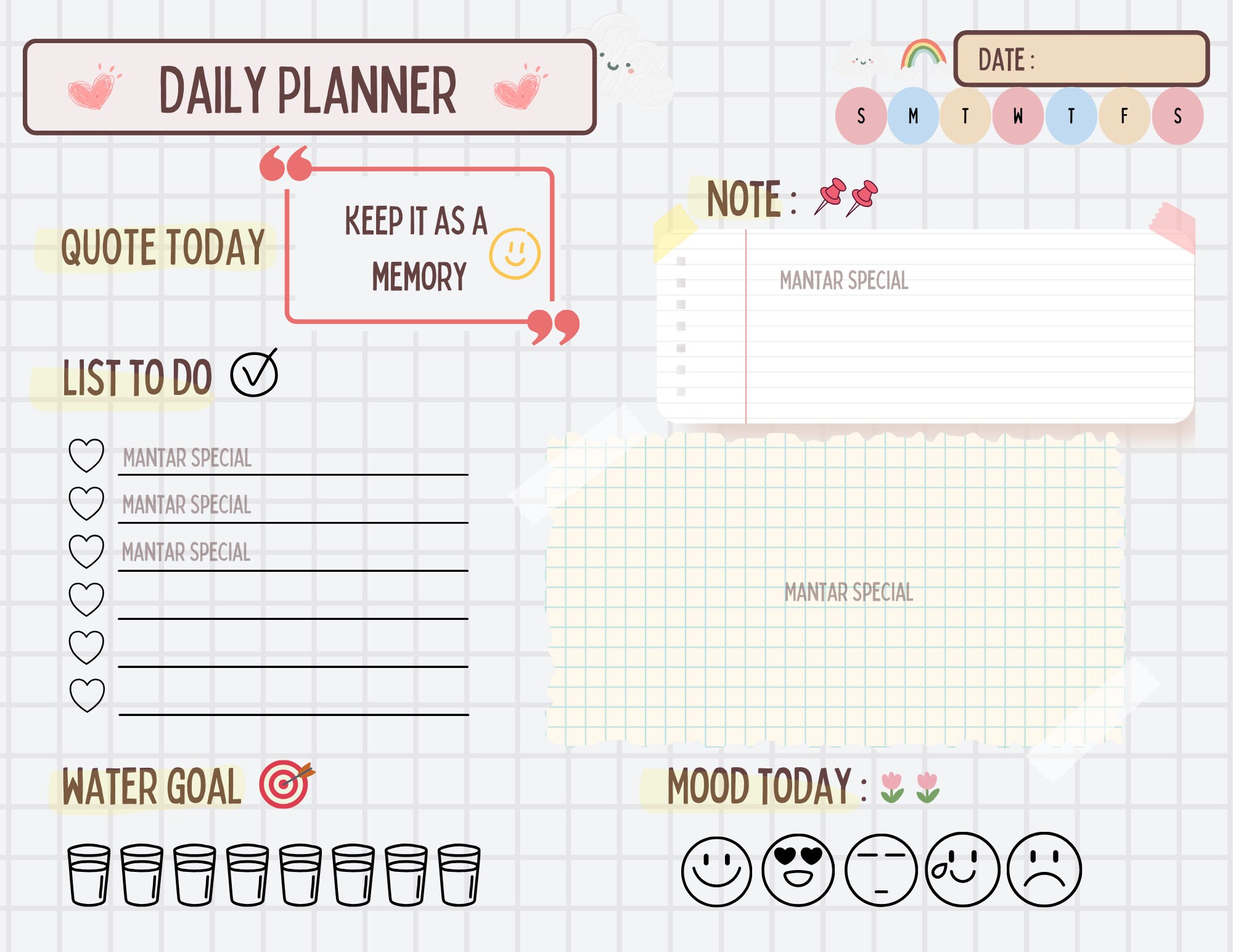 Motivation Daily Planner Digital Product This Girl - Etsy