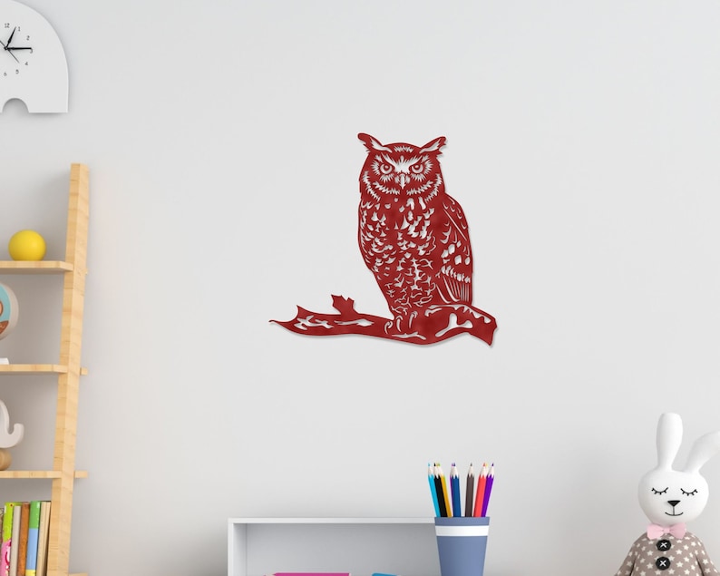 Owl Metal Wall Decor Metal Wall Art for Living & Kidsroom, Unique Metal ...