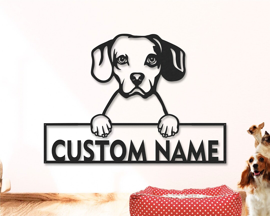 Cav-a-jack Metal Wall Art Custom Cavalier Jack Dog Name Sign ...