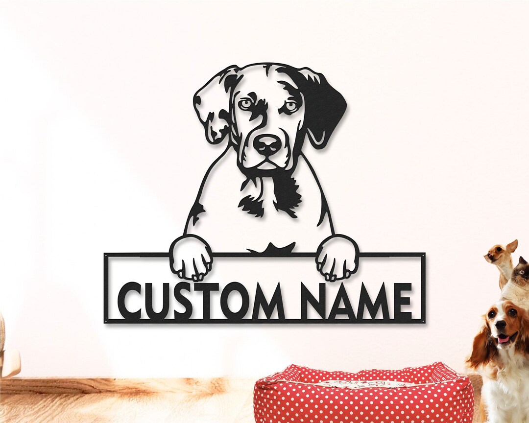 Catahoula Metal Wall Art Custom Catahoula Leopard Dog Name Sign ...