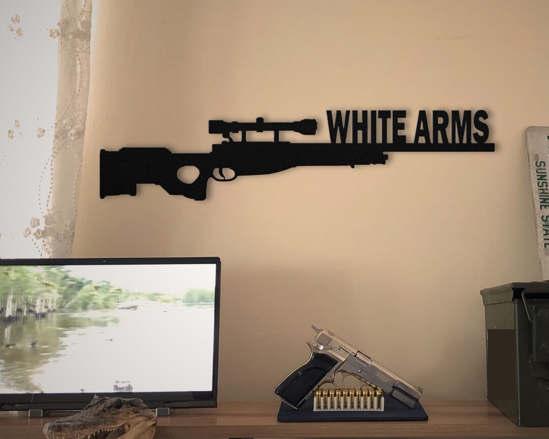 Awp Gun Sign, Gun Shop Metal Wall Art, Armory Decor, Firearm Mancave ...