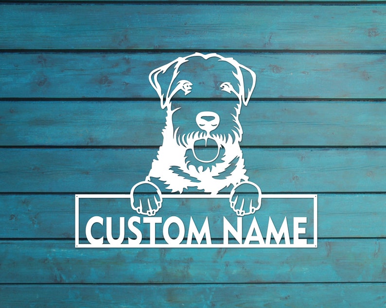 Welsh Terrier Metal Wall Art Custom Welshie Dog Name Sign Personalized ...