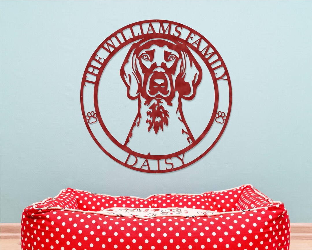 Custom Pointer Dog Sign Personalized Family Name Decor Unique Dog Lover ...